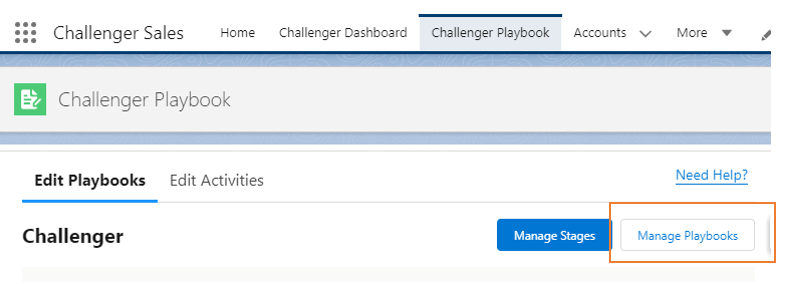 Playbook Configuration – Challenger
